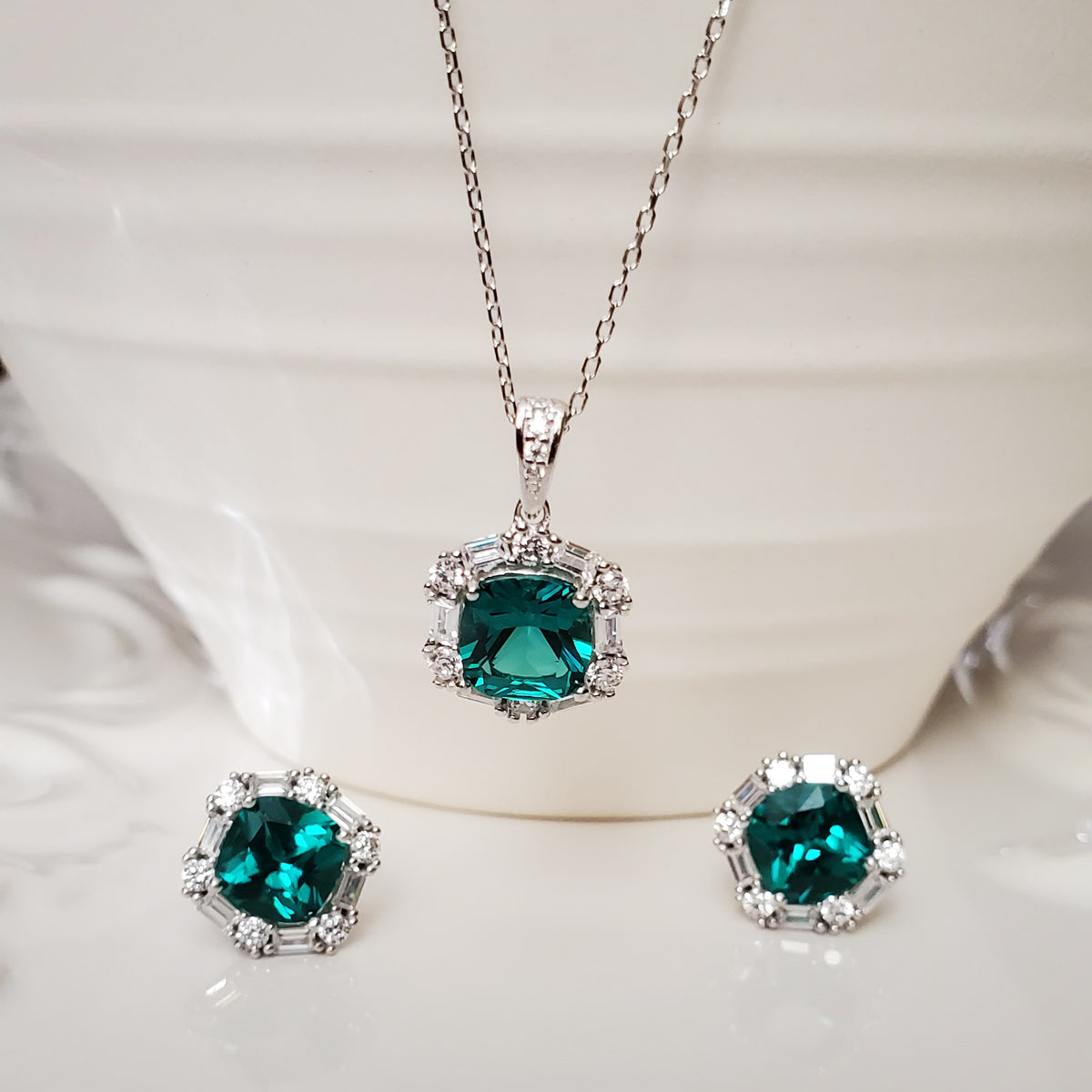 Diamond Necklace and Earring Set | Gold Necklace – I-ZARA Jewelry